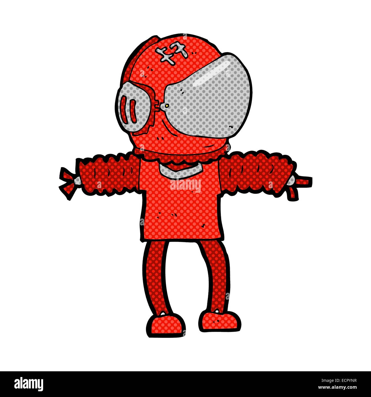 retro comic book style cartoon astronaut Stock Vector Image & Art - Alamy