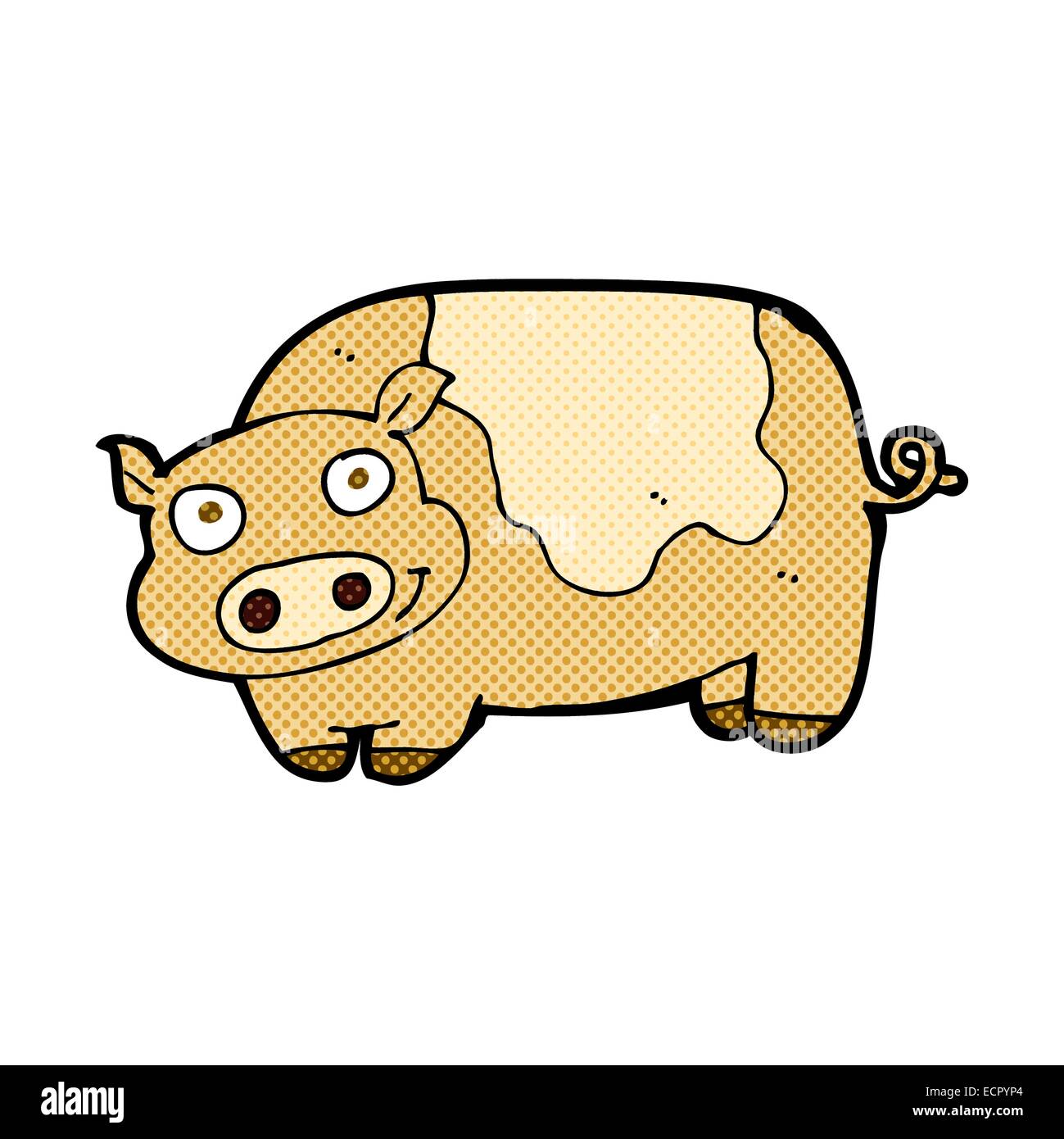 retro comic book style cartoon pig Stock Vector Image & Art - Alamy