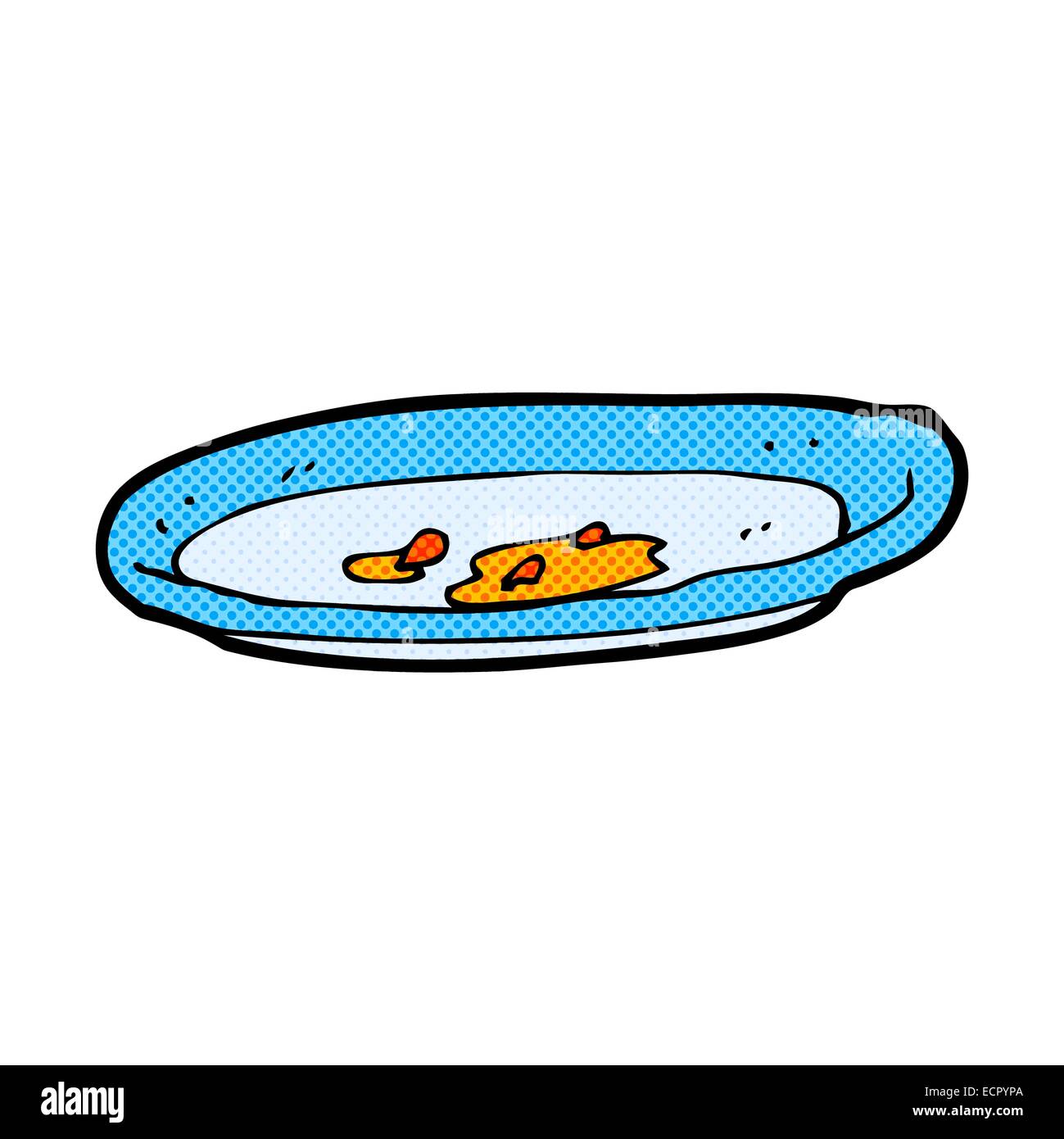 retro comic book style cartoon empty plate Stock Vector Image & Art - Alamy