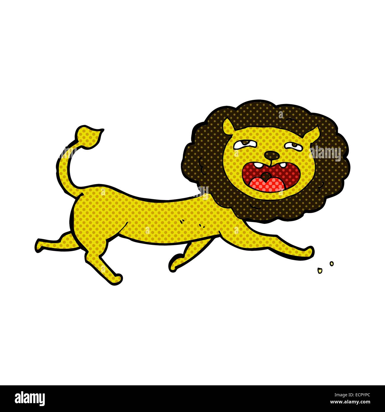 retro comic book style cartoon lion Stock Vector Image & Art - Alamy
