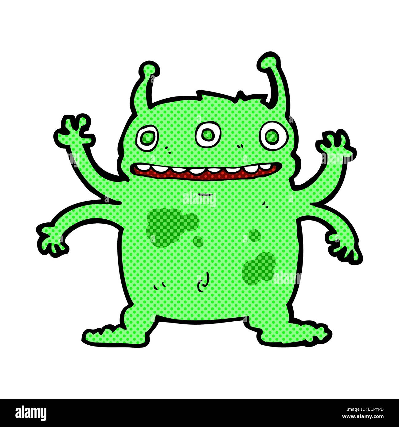 retro comic book style cartoon alien monster Stock Vector Image & Art ...