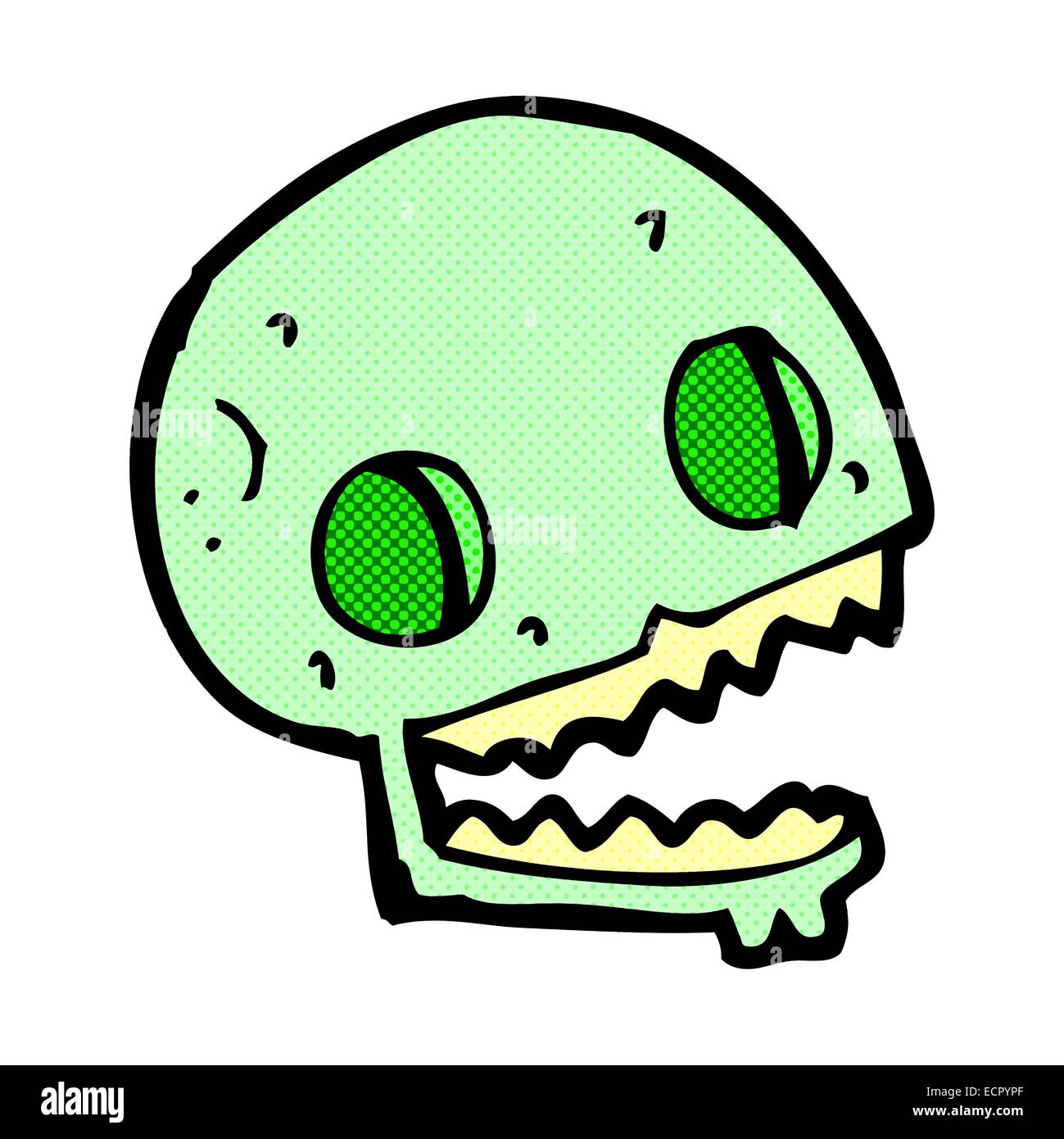 retro comic book style cartoon spooky skull Stock Vector Image & Art ...