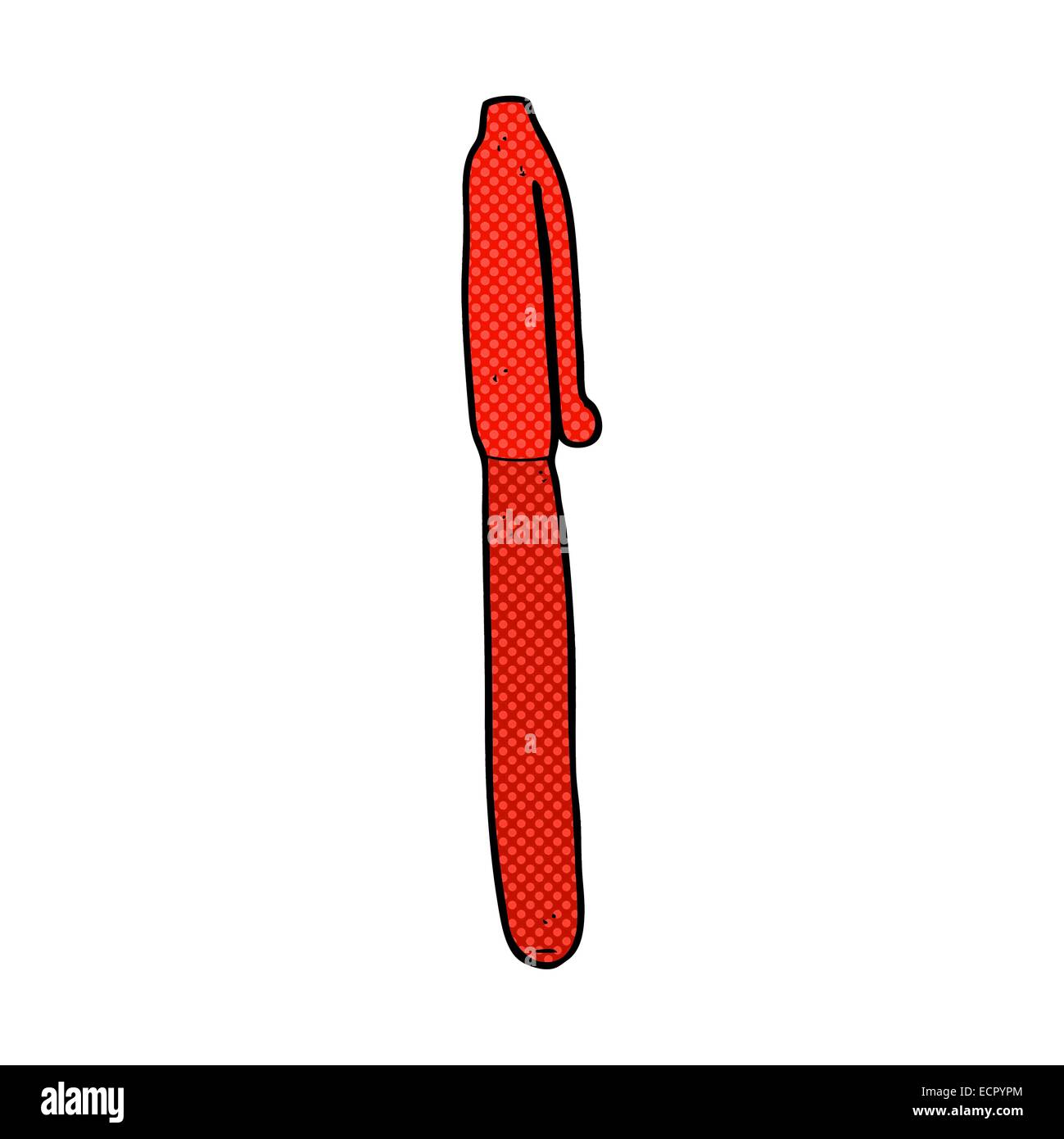 retro comic book style cartoon pen Stock Vector Image & Art - Alamy