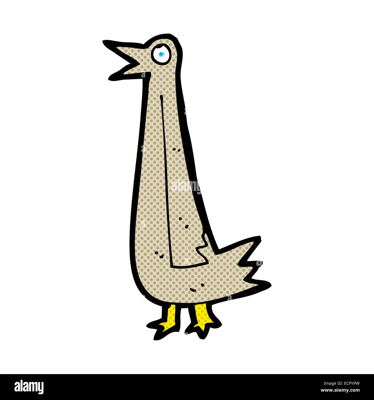 funny retro comic book style cartoon bird Stock Vector Image & Art - Alamy