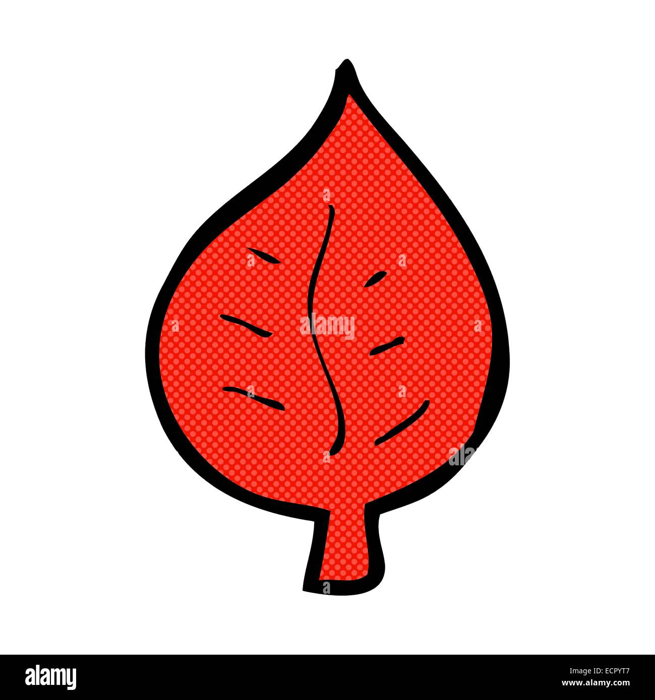 retro comic book style cartoon leaf symbol Stock Vector Image & Art - Alamy