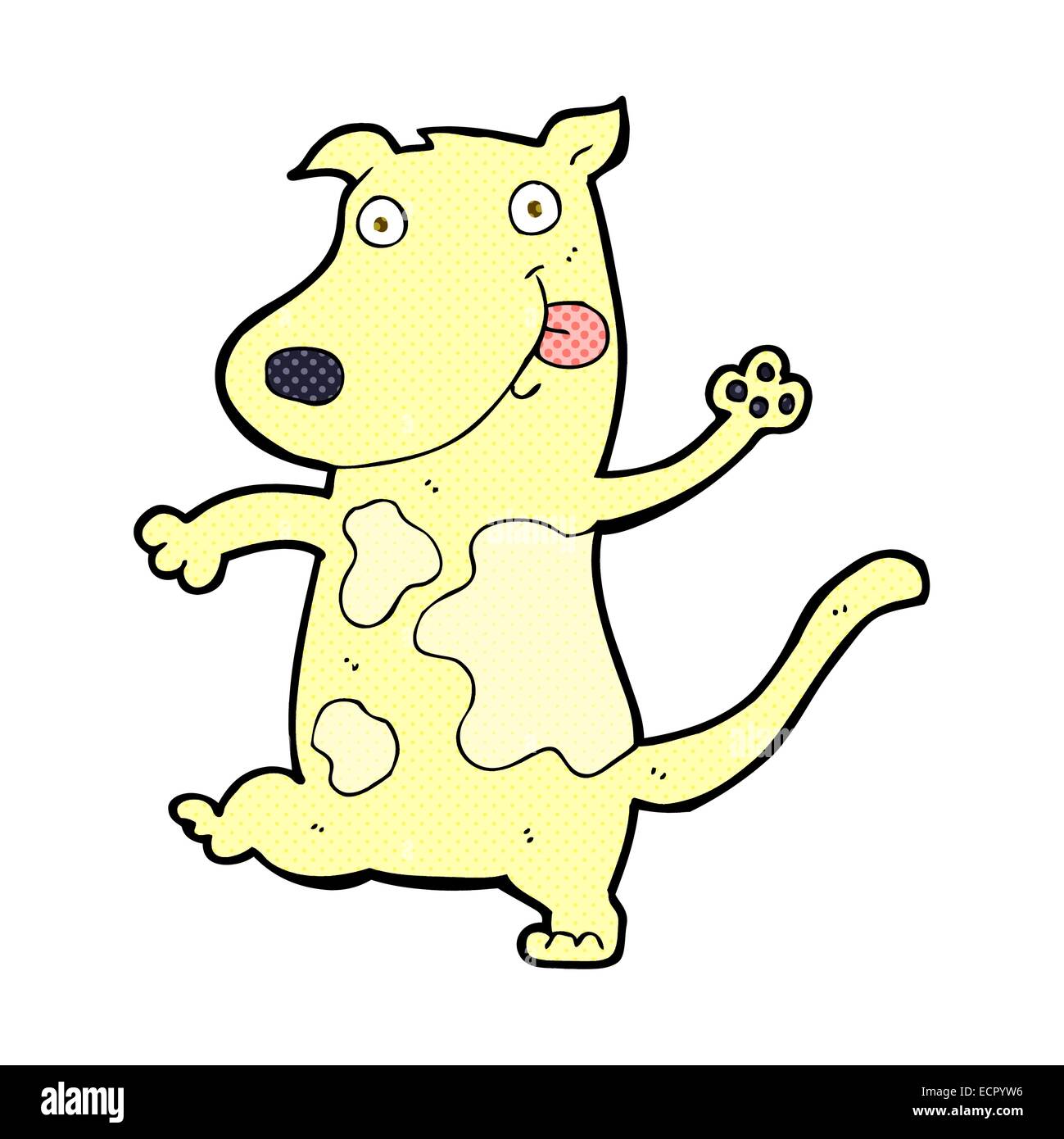 retro comic book style cartoon happy dog Stock Vector Image & Art - Alamy