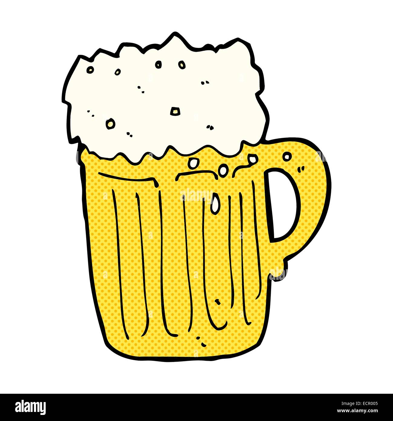 retro comic book style cartoon mug of beer Stock Vector Image & Art - Alamy