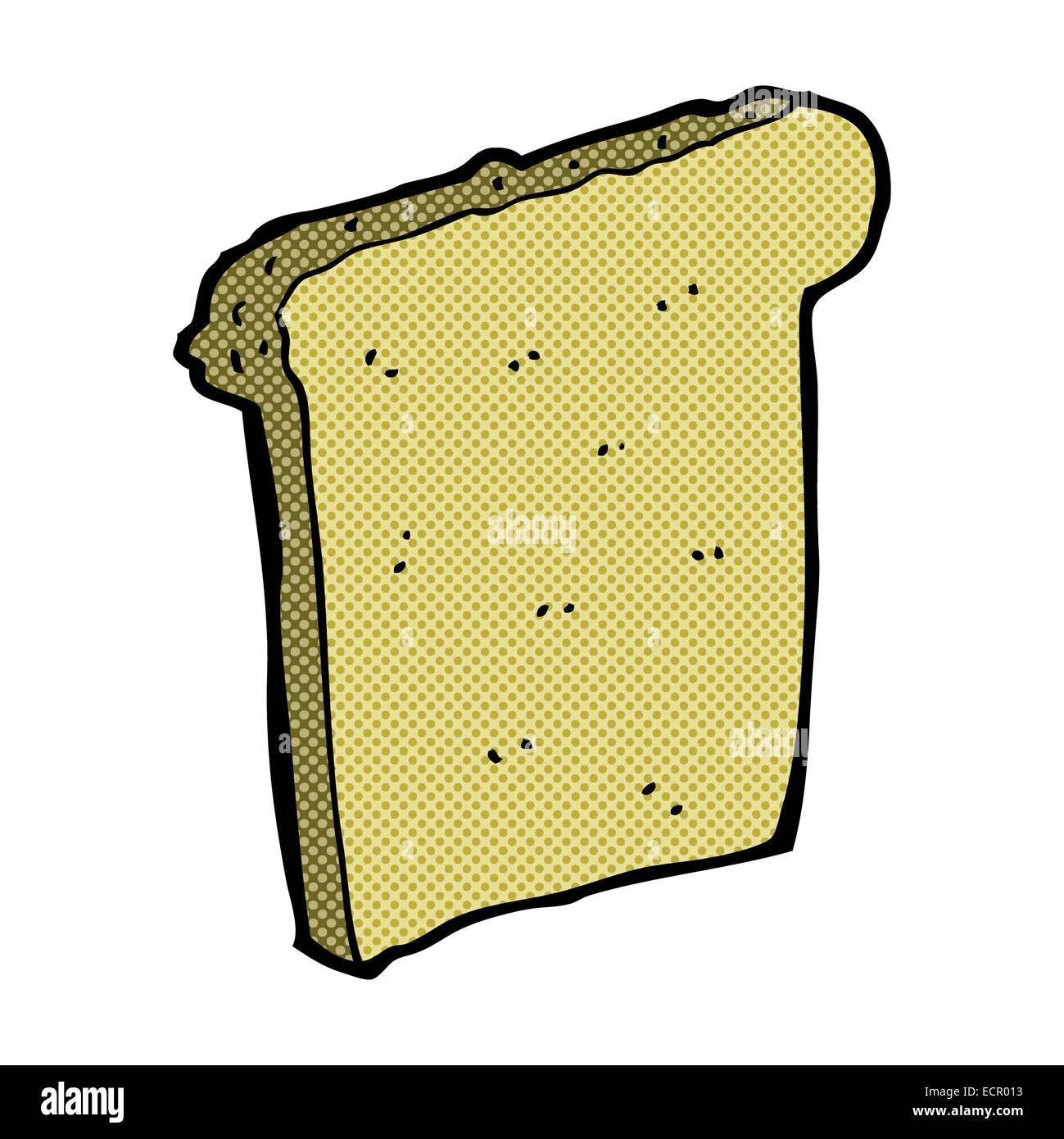 retro comic book style cartoon slice of bread Stock Vector Image & Art ...