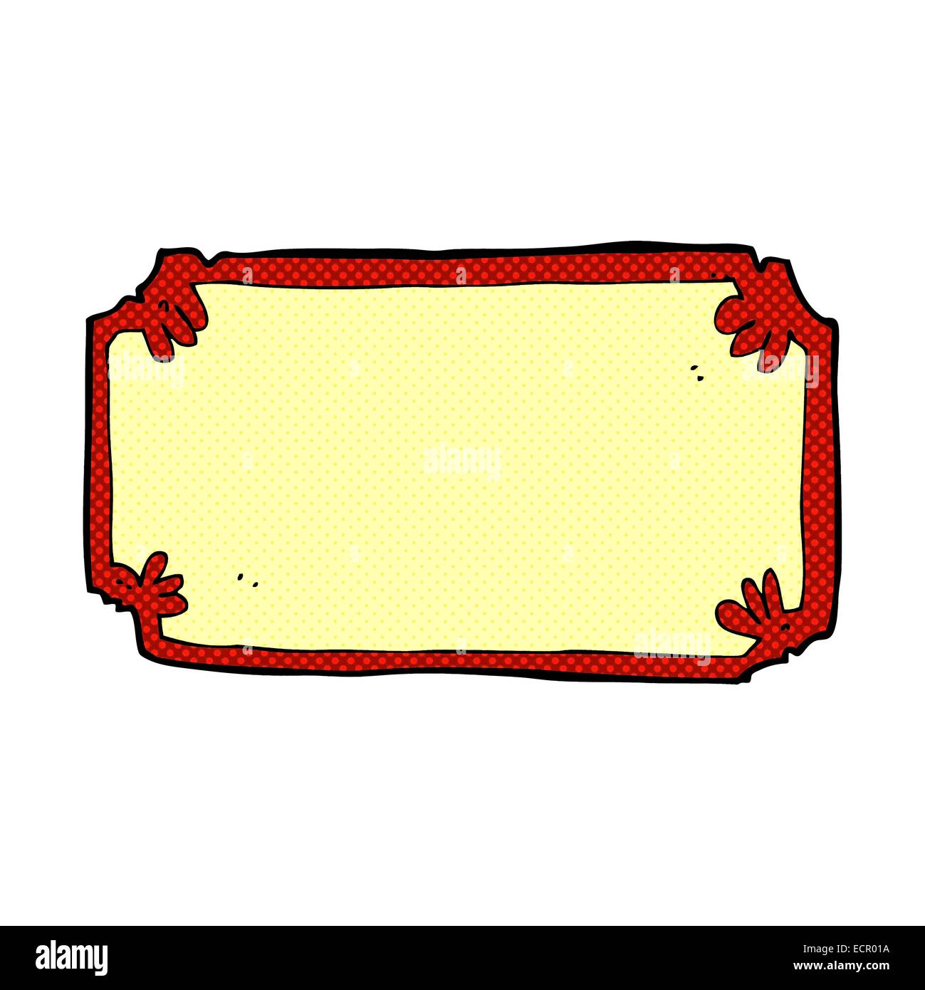 retro comic book style cartoon old frame banner Stock Vector Image ...