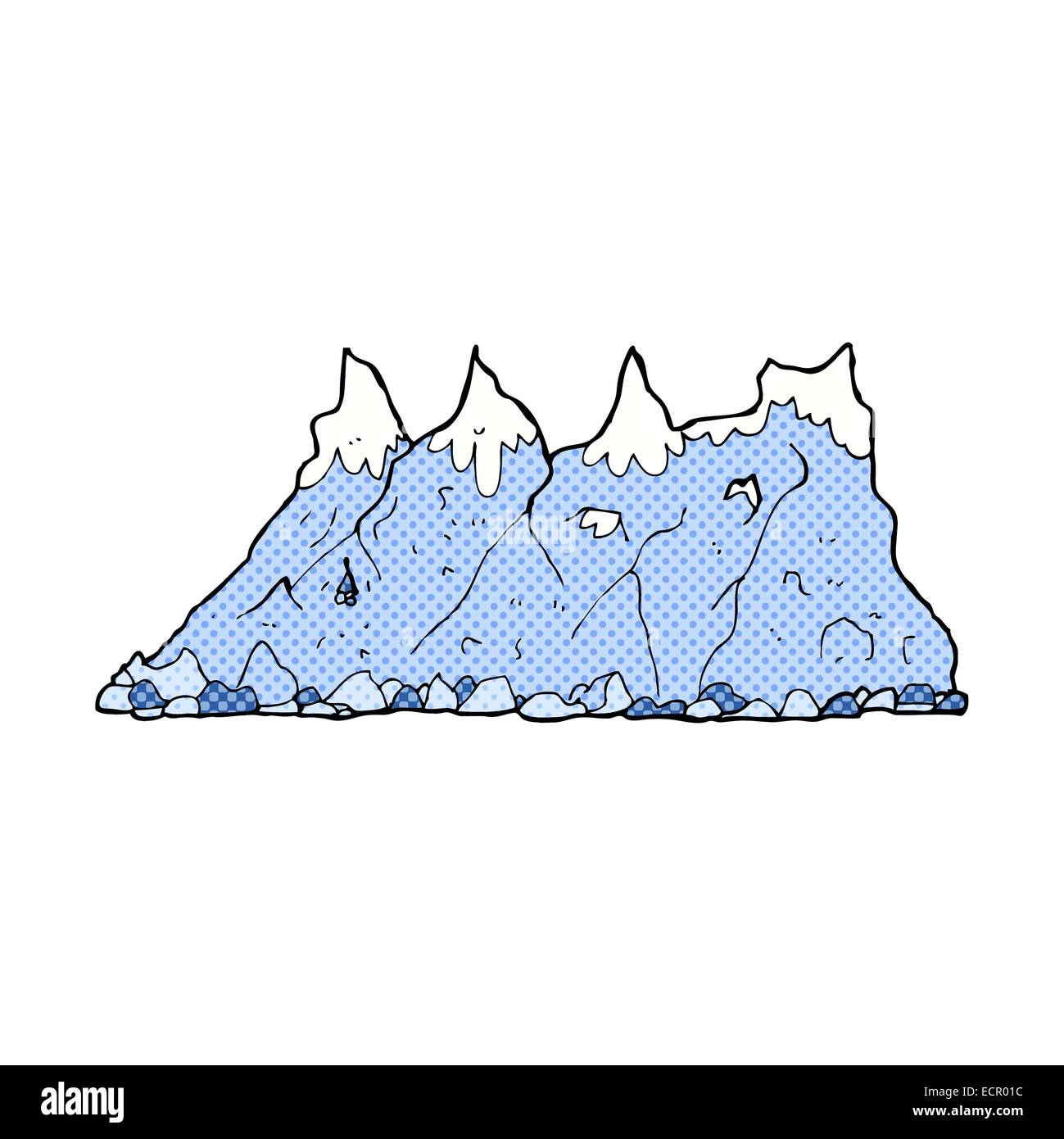 retro comic book style cartoon mountain range Stock Vector Image & Art ...