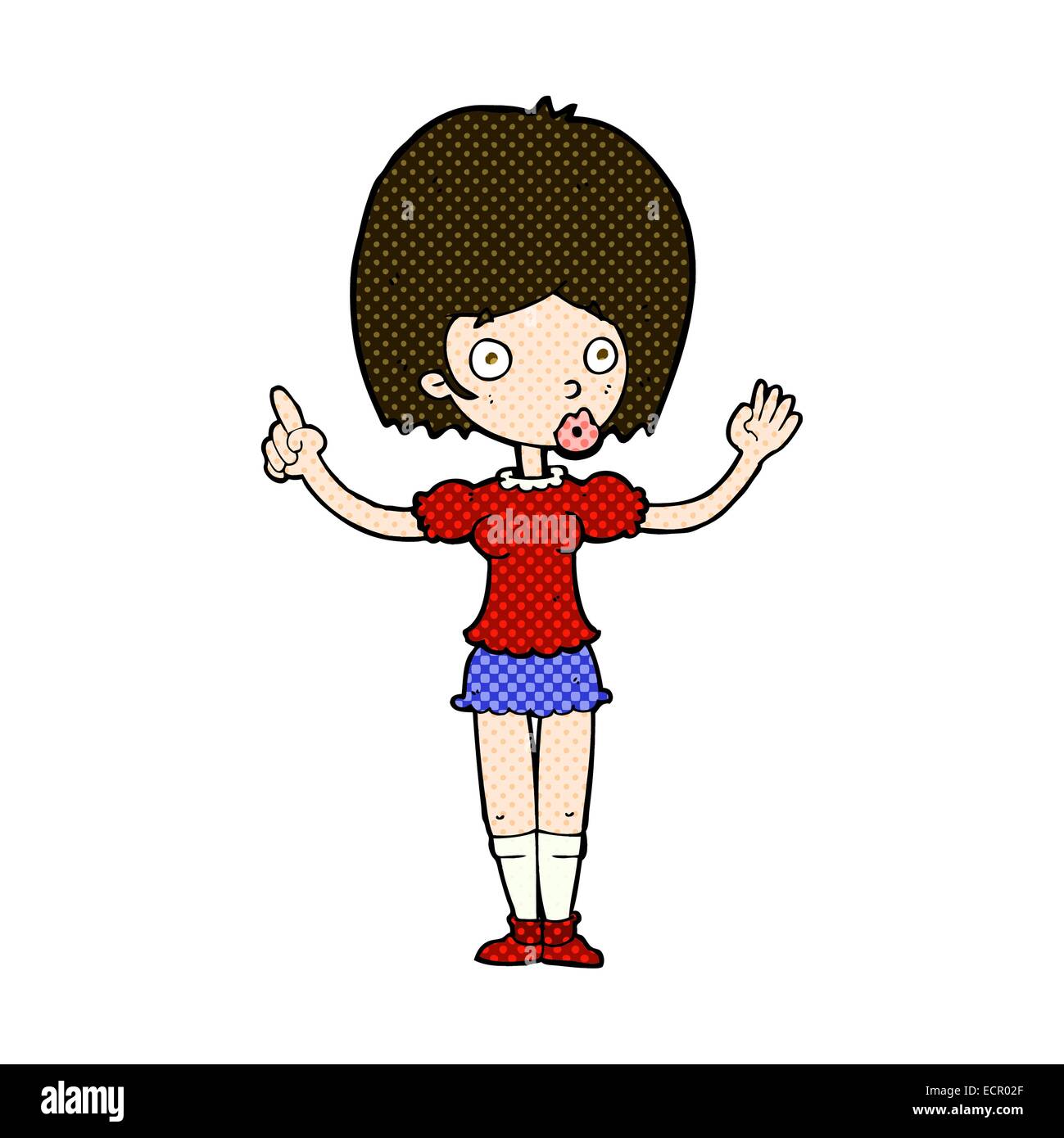 Girl explaining book Cut Out Stock Images & Pictures - Alamy