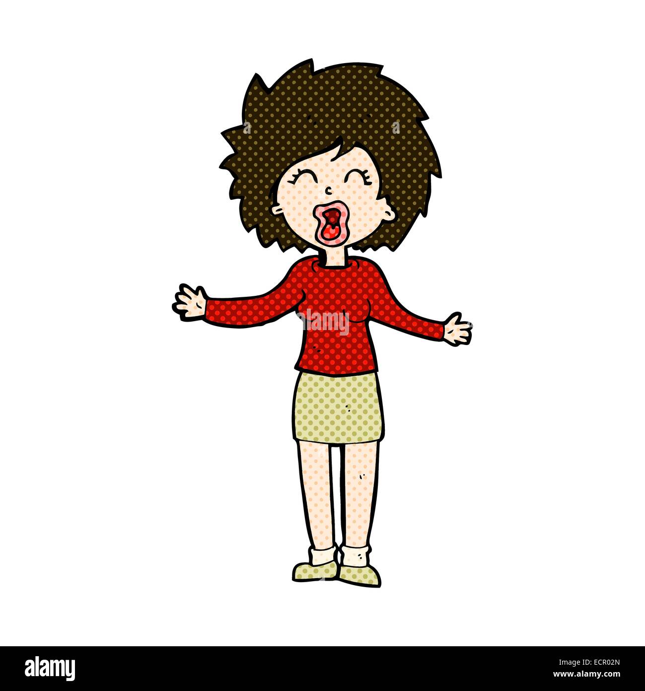 retro comic book style cartoon loud woman Stock Vector Image & Art - Alamy