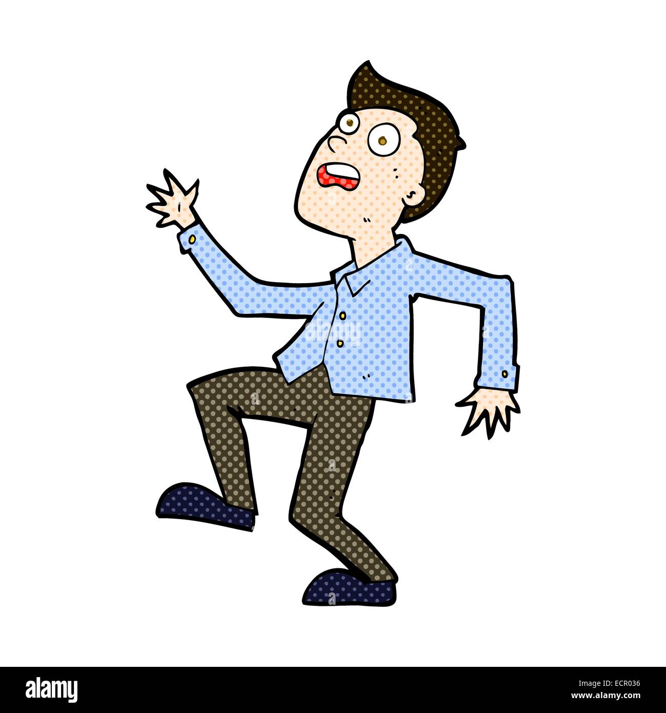 retro comic book style cartoon man panicking Stock Vector Image & Art ...