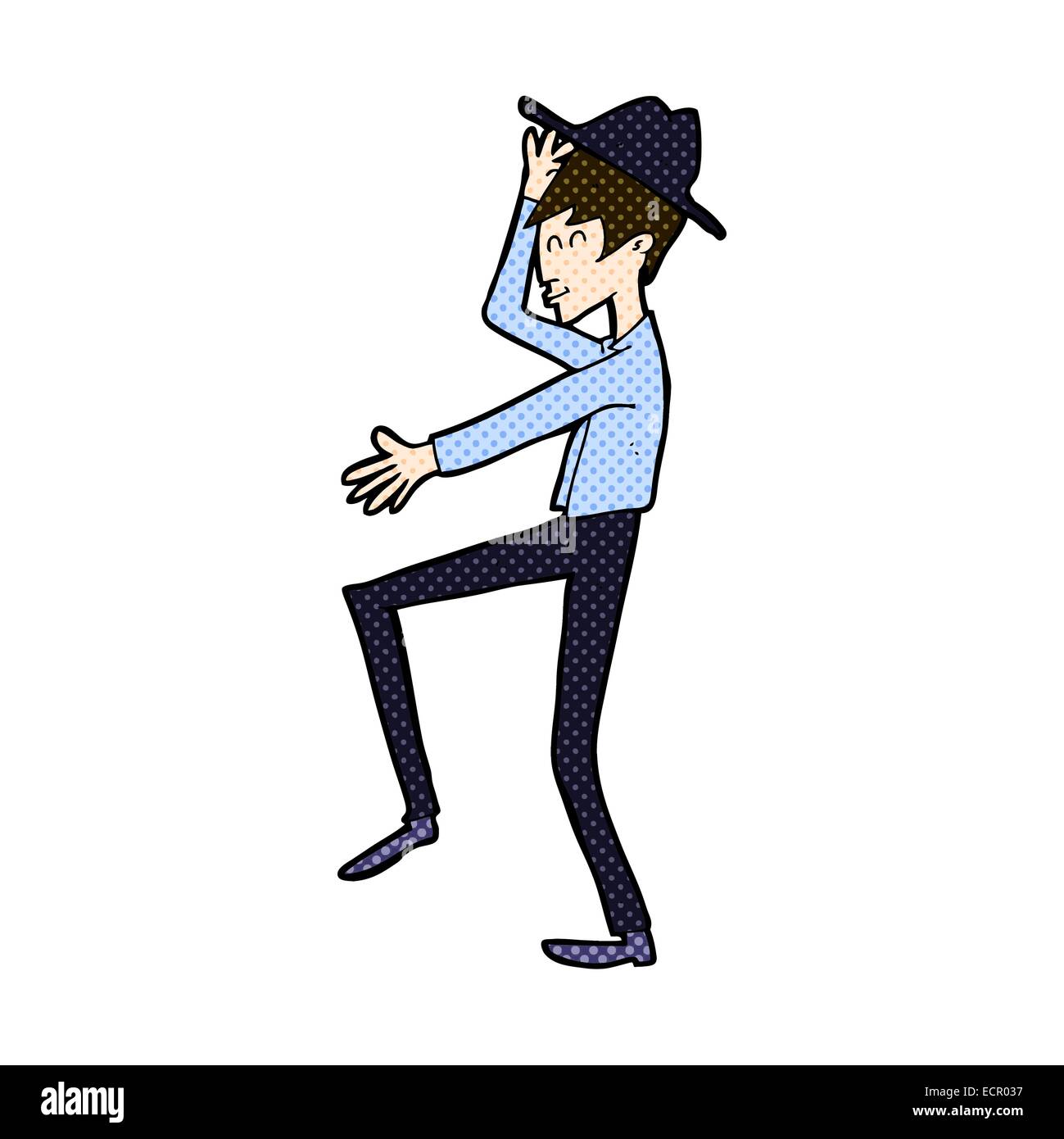 retro comic book style cartoon fashionable man Stock Vector Image & Art ...