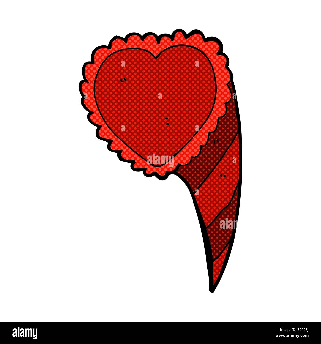 retro comic book style cartoon love heart symbol Stock Vector Image ...