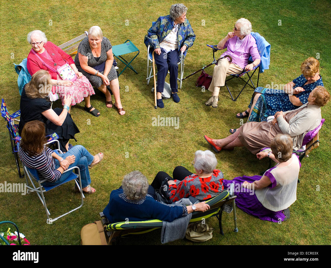 Park At Old People Chatting