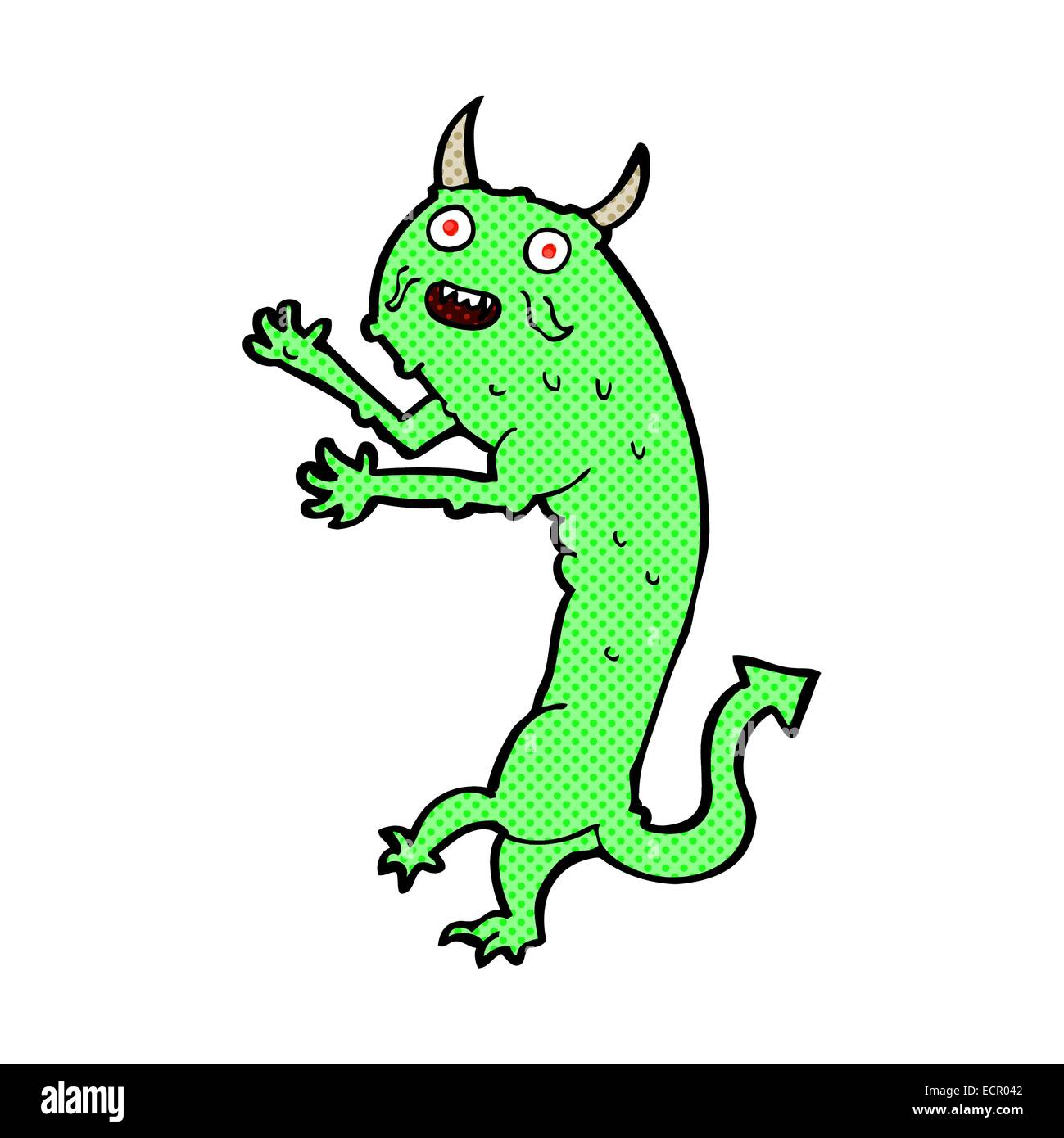 retro comic book style cartoon devil Stock Vector Image & Art - Alamy