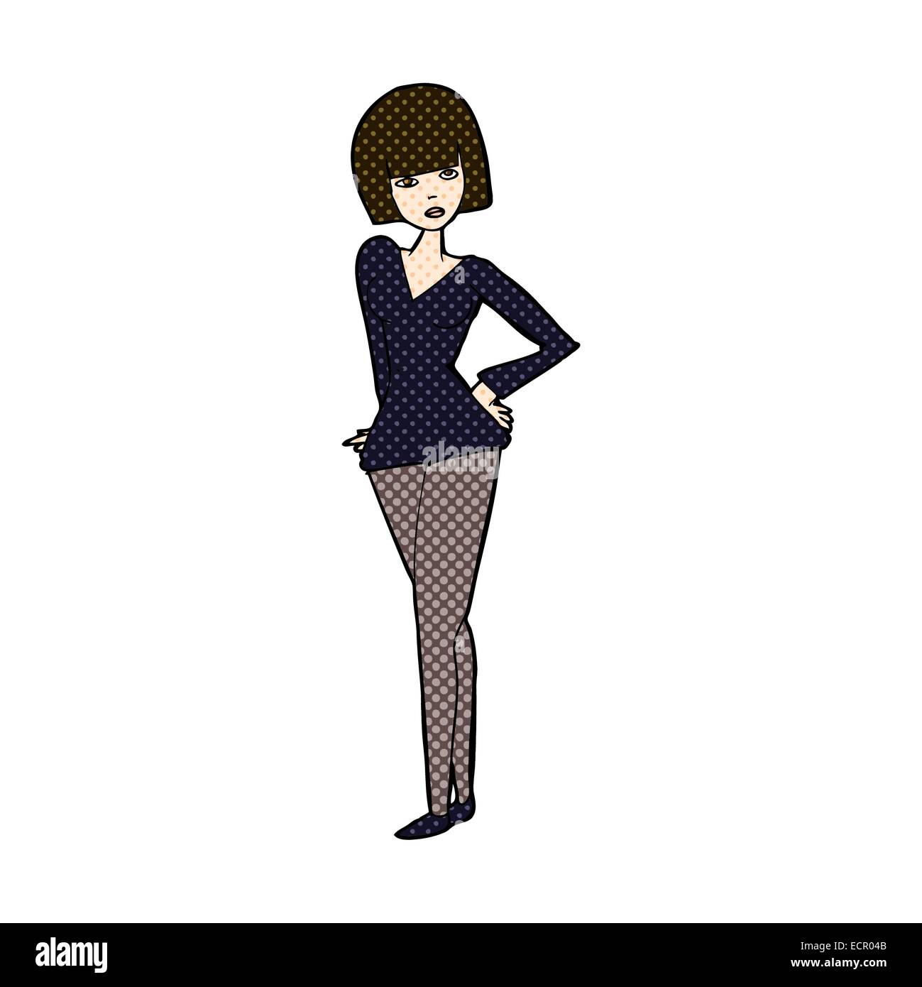 retro comic book style cartoon pretty woman Stock Vector Image & Art ...