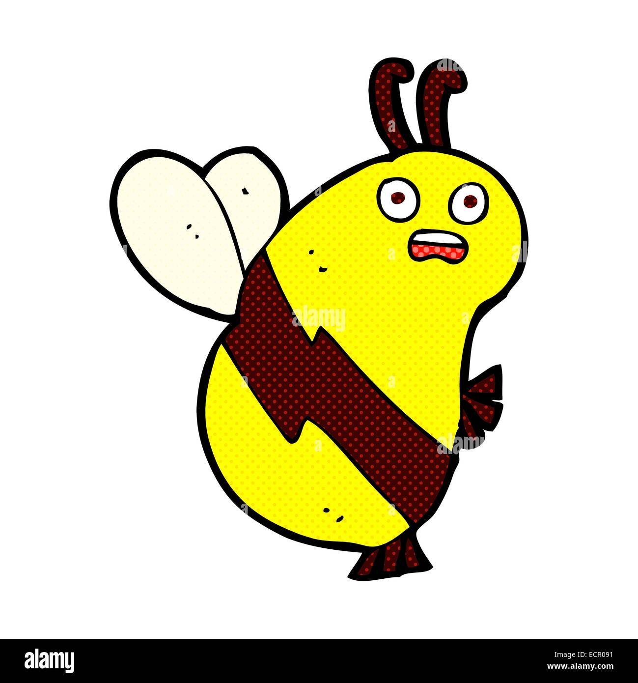 funny retro comic book style cartoon bee Stock Vector Image & Art - Alamy
