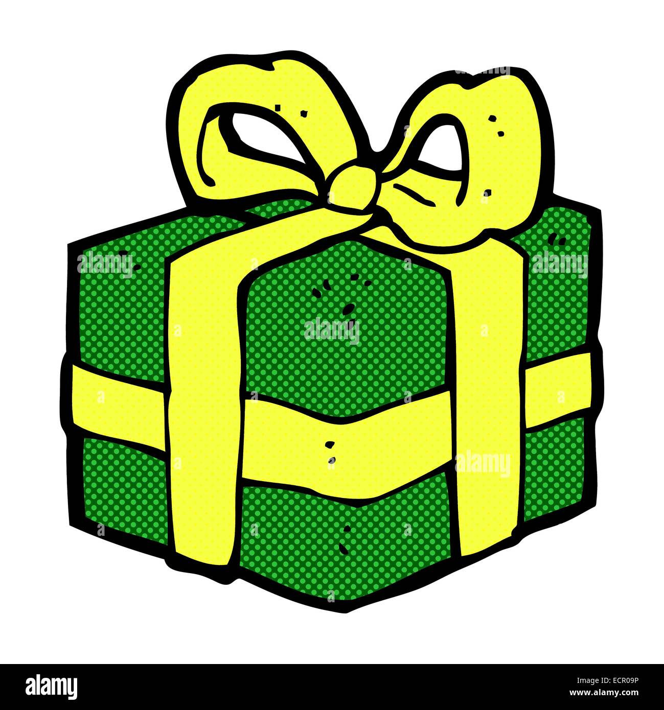 retro comic book style cartoon christmas present Stock Vector Image ...