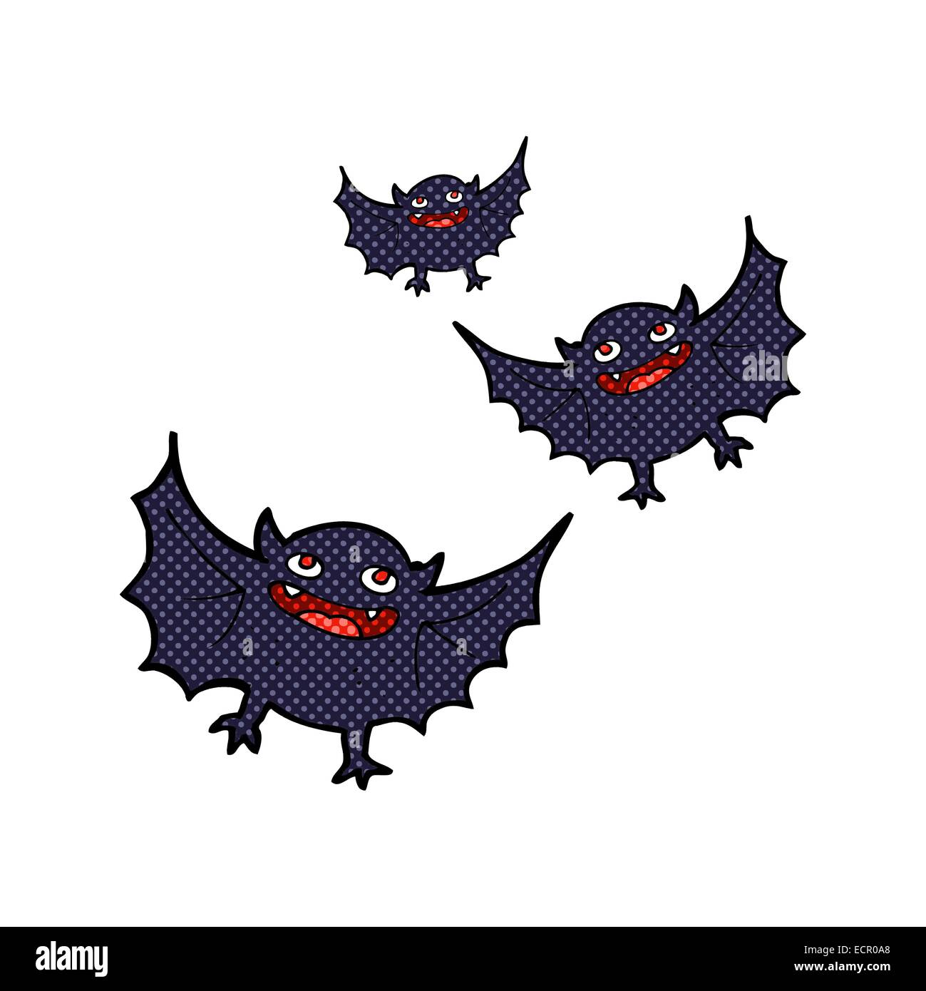 retro comic book style cartoon vampire bats Stock Vector Image & Art ...