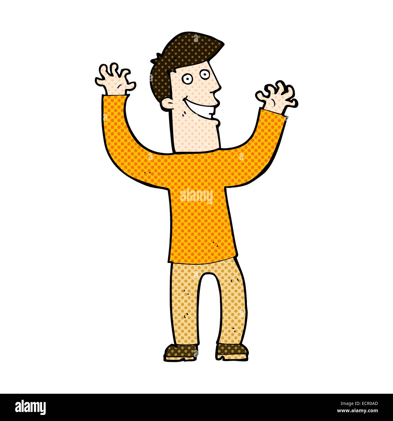 retro comic book style cartoon excited man Stock Vector Image & Art - Alamy