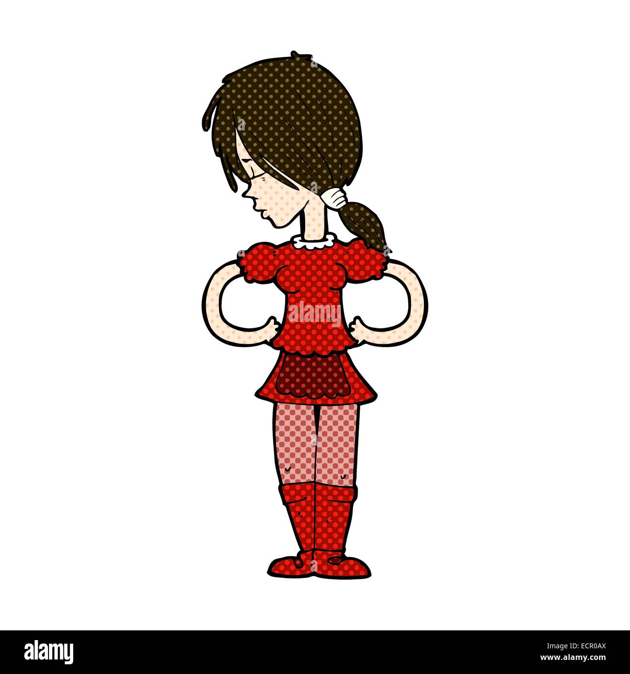 retro comic book style cartoon waitress Stock Vector Image & Art - Alamy