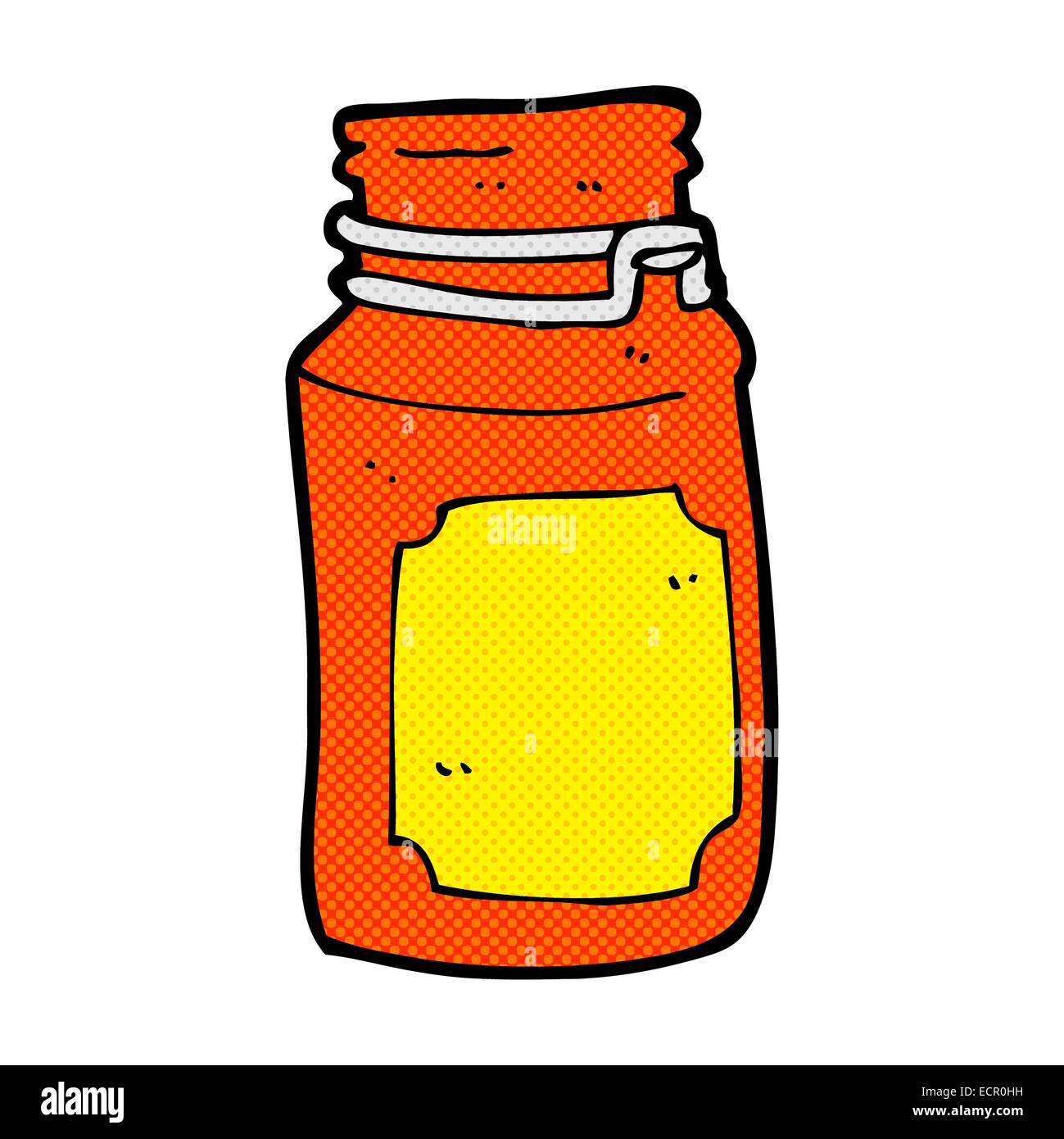 retro comic book style cartoon kitchen jar Stock Vector Image & Art - Alamy