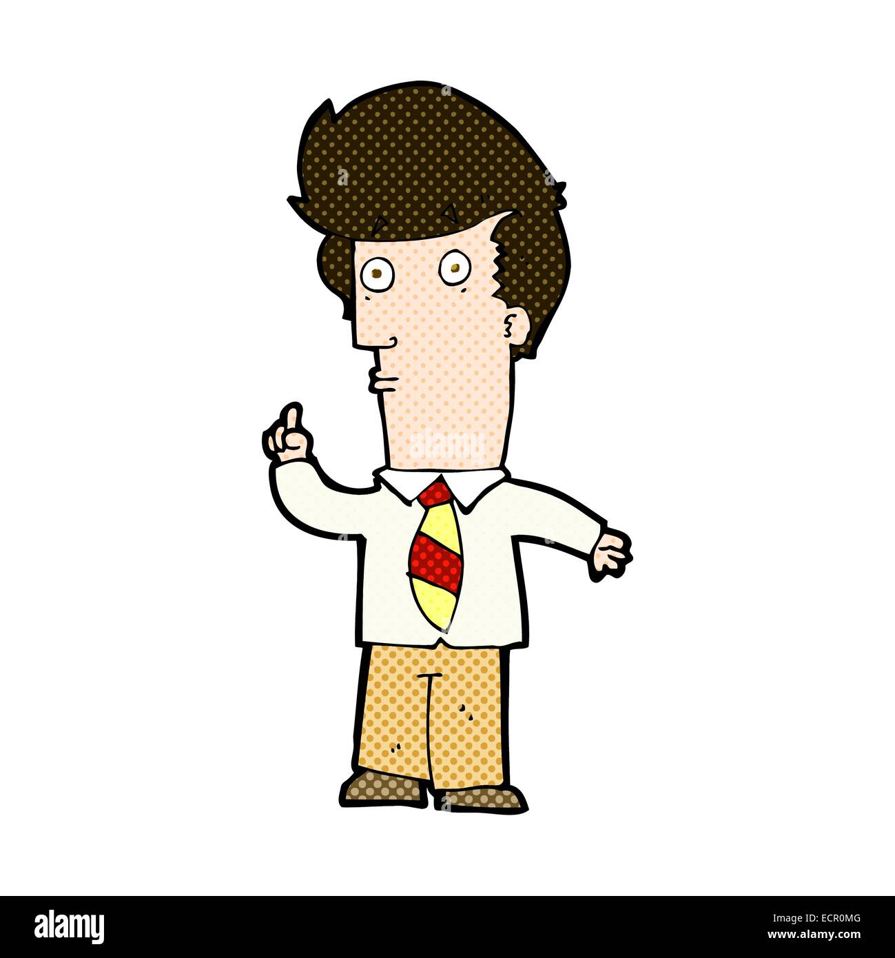 retro comic book style cartoon man with question Stock Vector Image ...