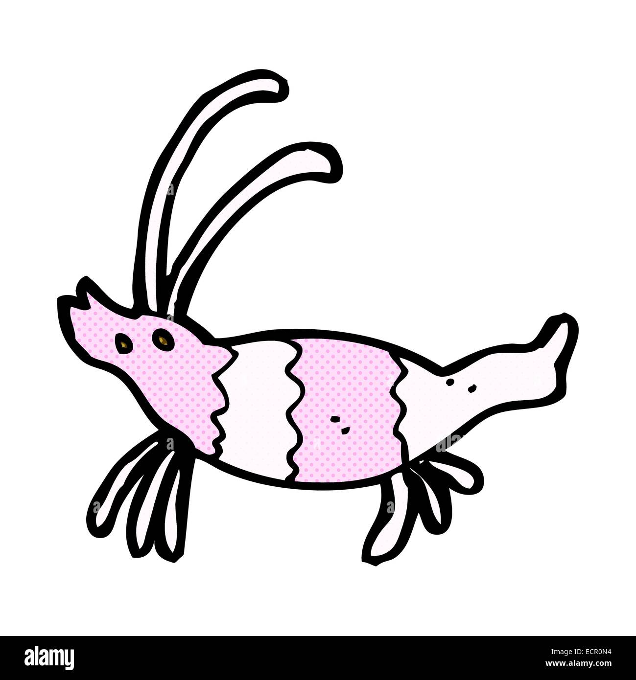 retro comic book style cartoon shrimp Stock Vector Image & Art - Alamy