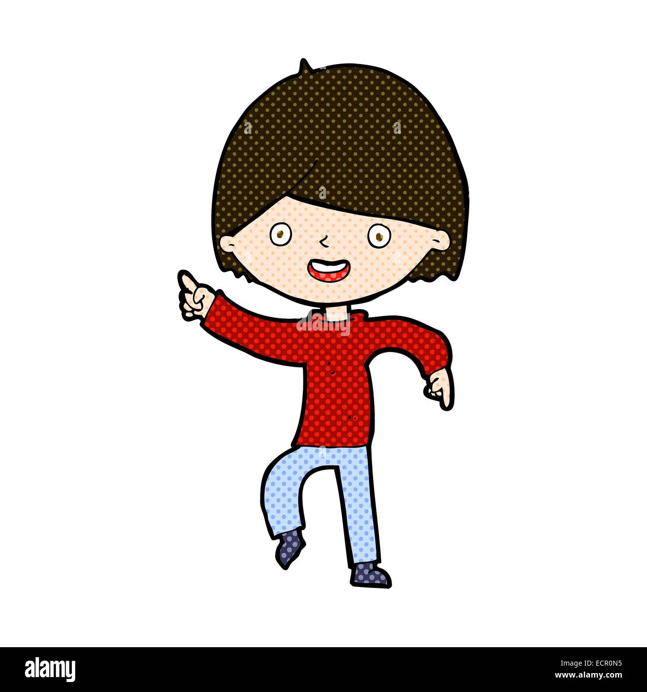 retro comic book style cartoon man pointing Stock Vector Image & Art ...