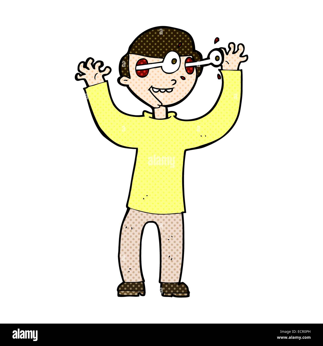 retro comic book style cartoon man with eyes popping out of head Stock ...