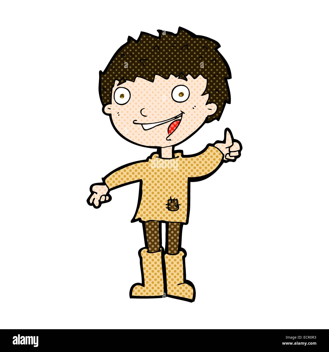 retro comic book style cartoon excited boy Stock Vector Image & Art - Alamy