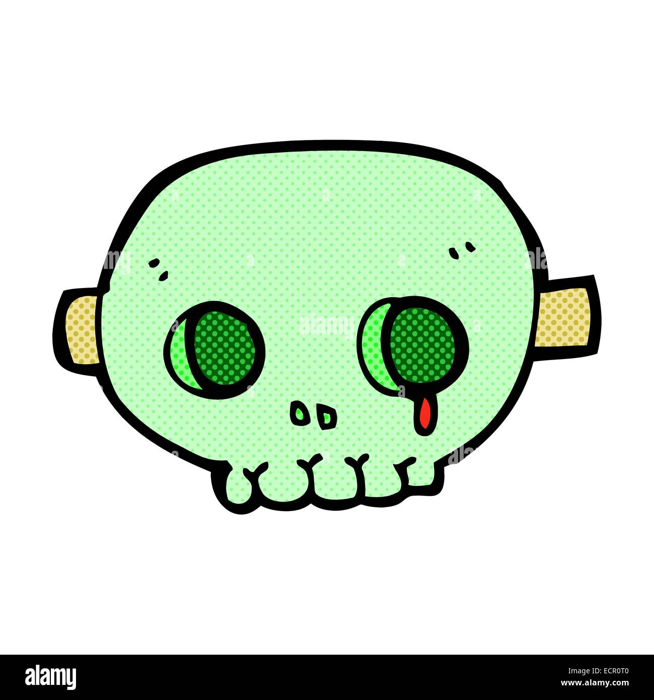 retro comic book style cartoon skull mask Stock Vector Image & Art - Alamy