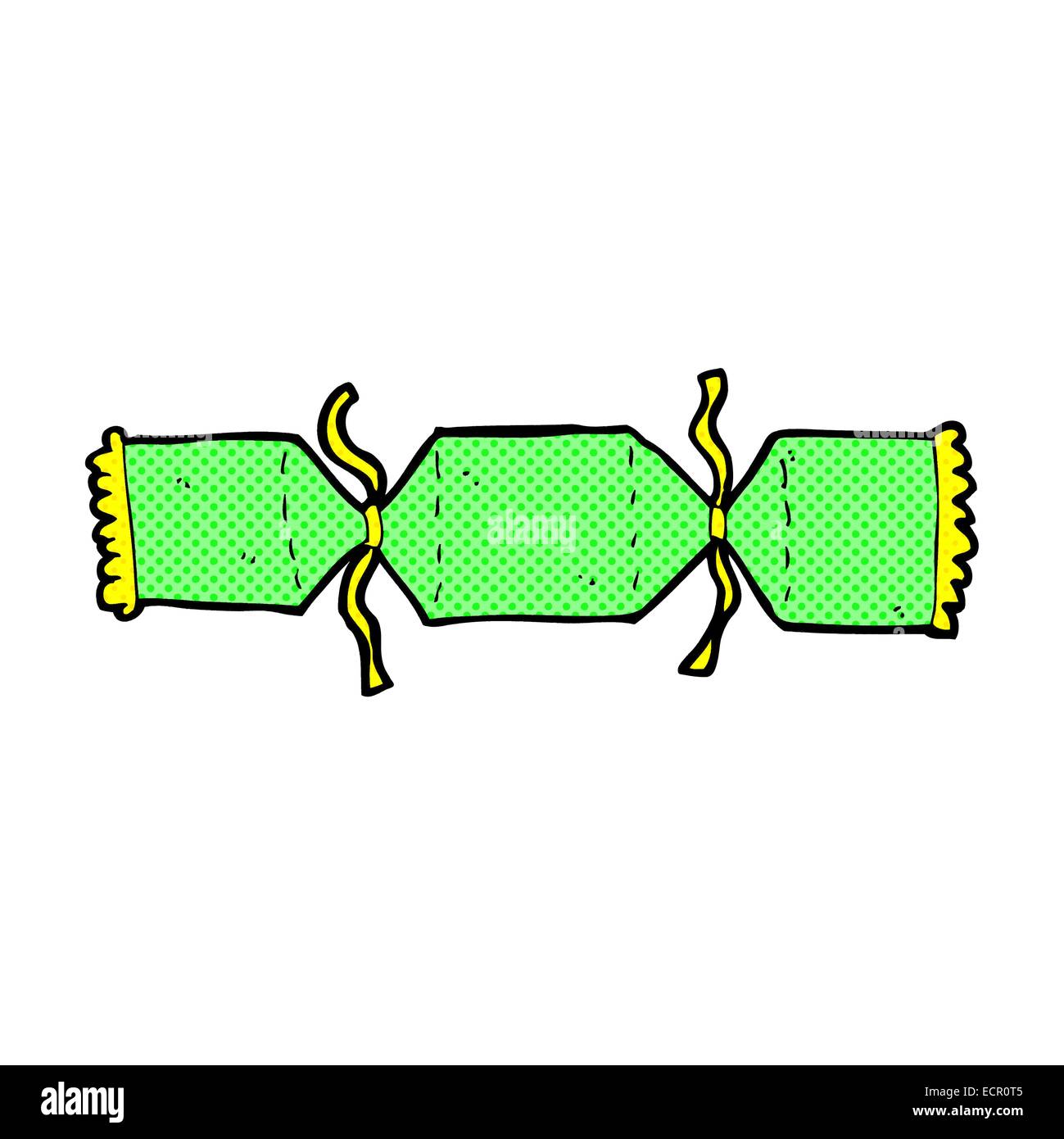 retro comic book style cartoon christmas cracker Stock Vector Image ...