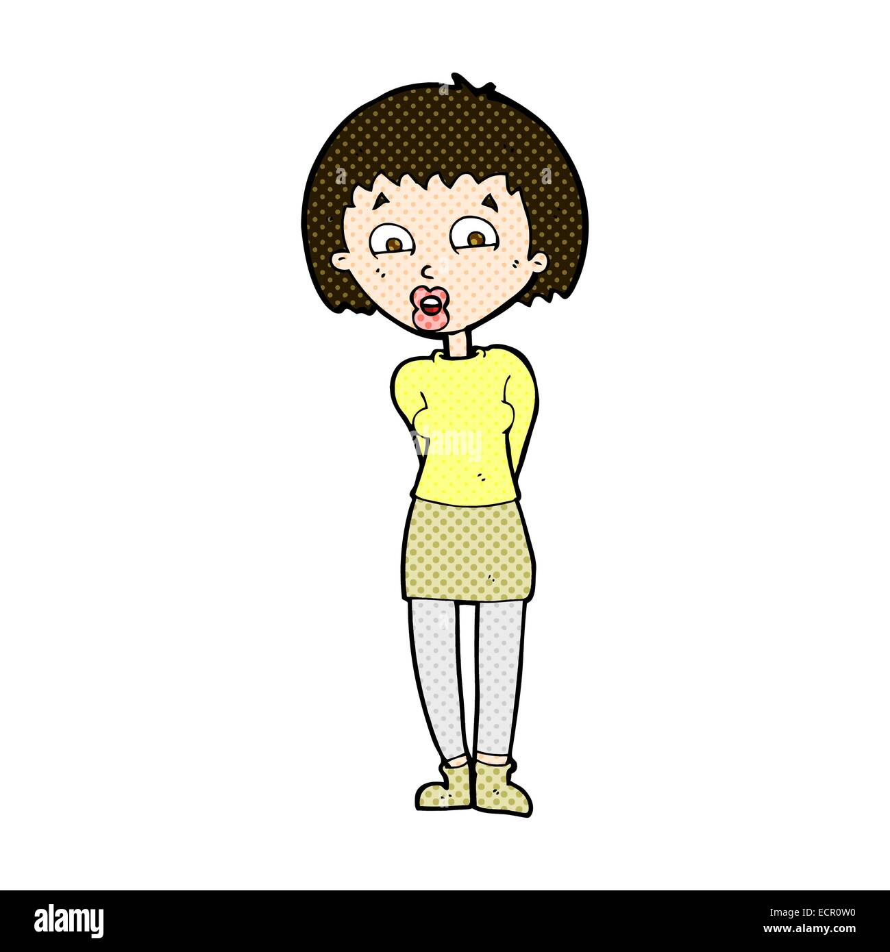 retro comic book style cartoon surprised woman Stock Vector Image & Art ...