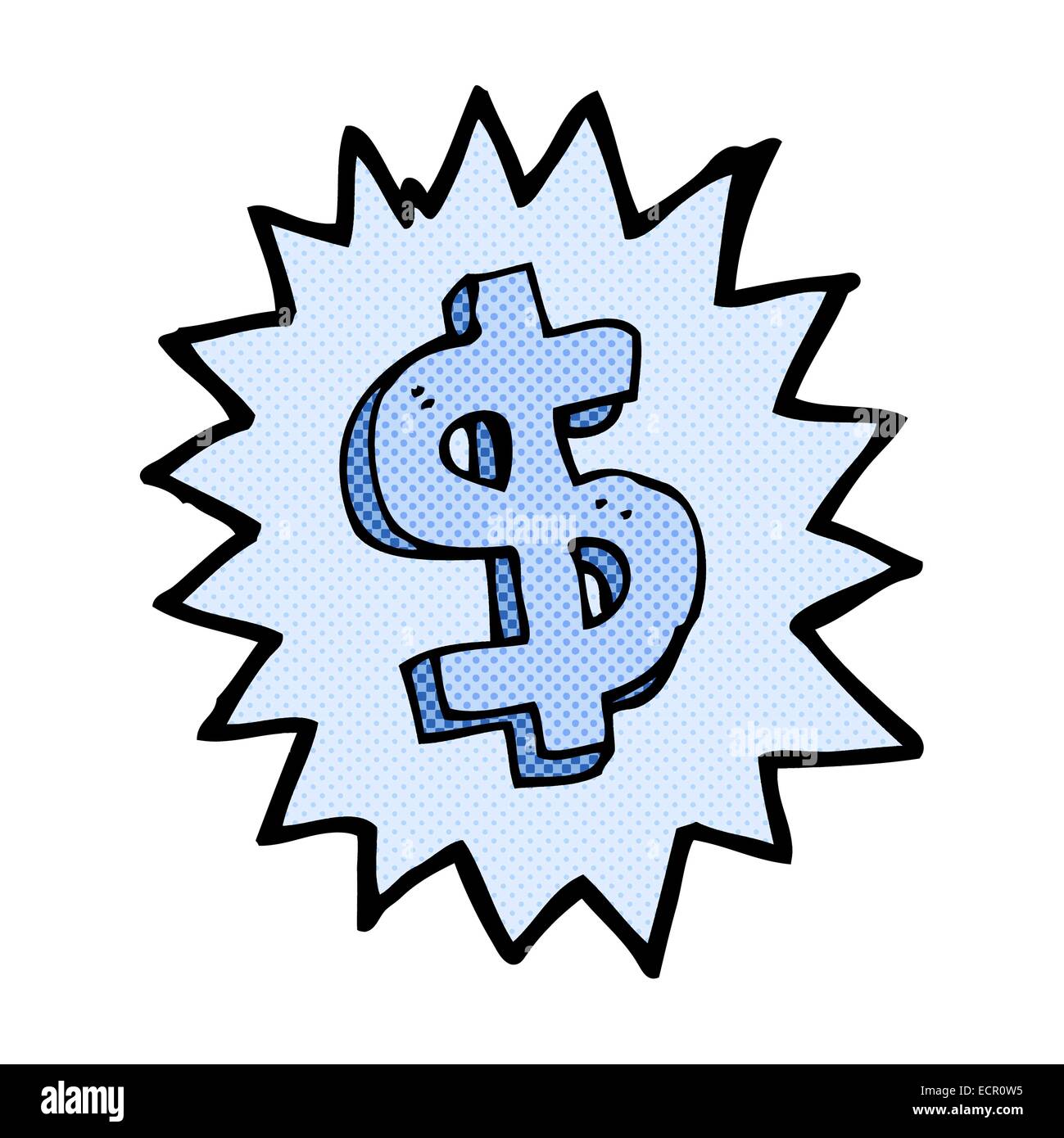 retro comic book style cartoon dollar symbol Stock Vector Image & Art ...