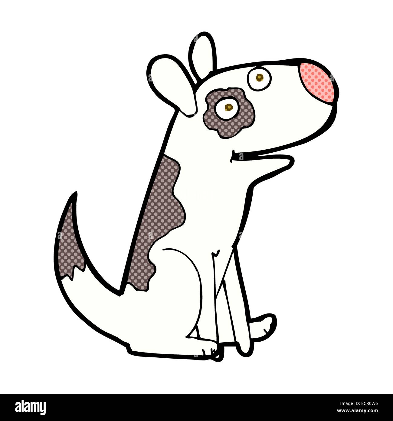 retro comic book style cartoon happy dog Stock Vector Image & Art - Alamy