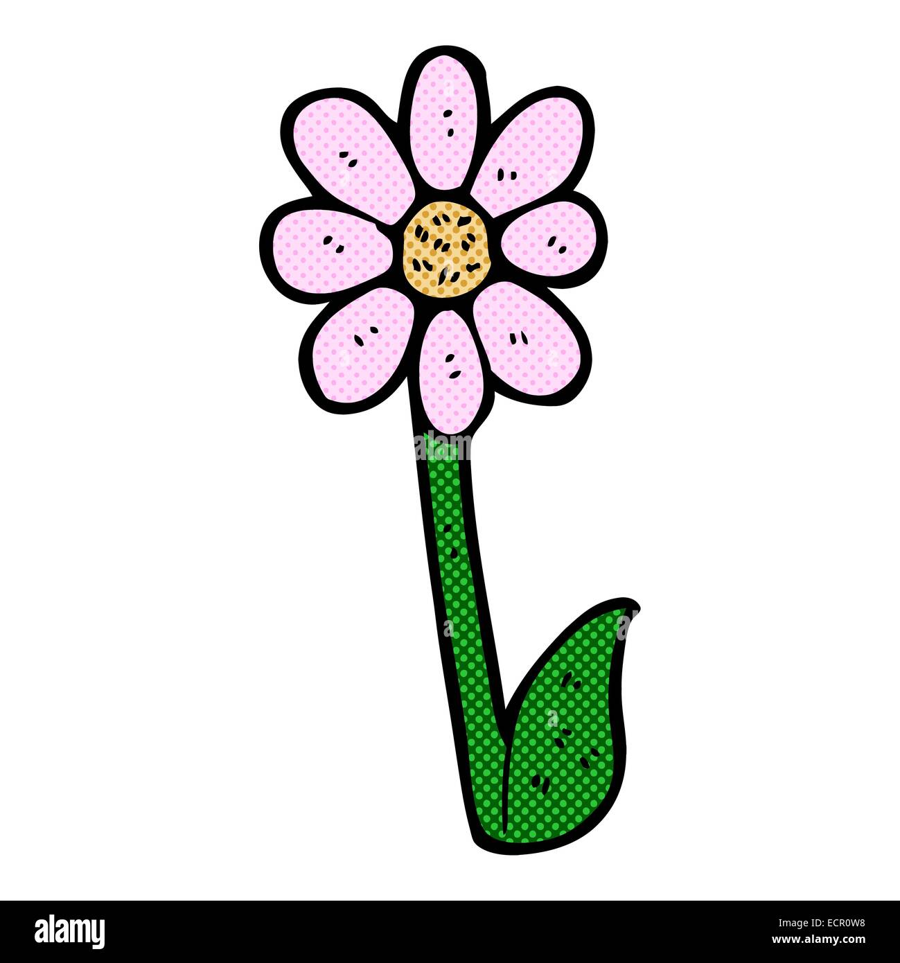 retro comic book style cartoon flower Stock Vector Image & Art - Alamy