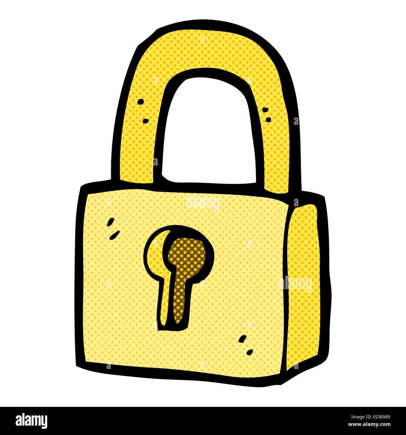 retro comic book style cartoon padlock Stock Vector Image & Art - Alamy