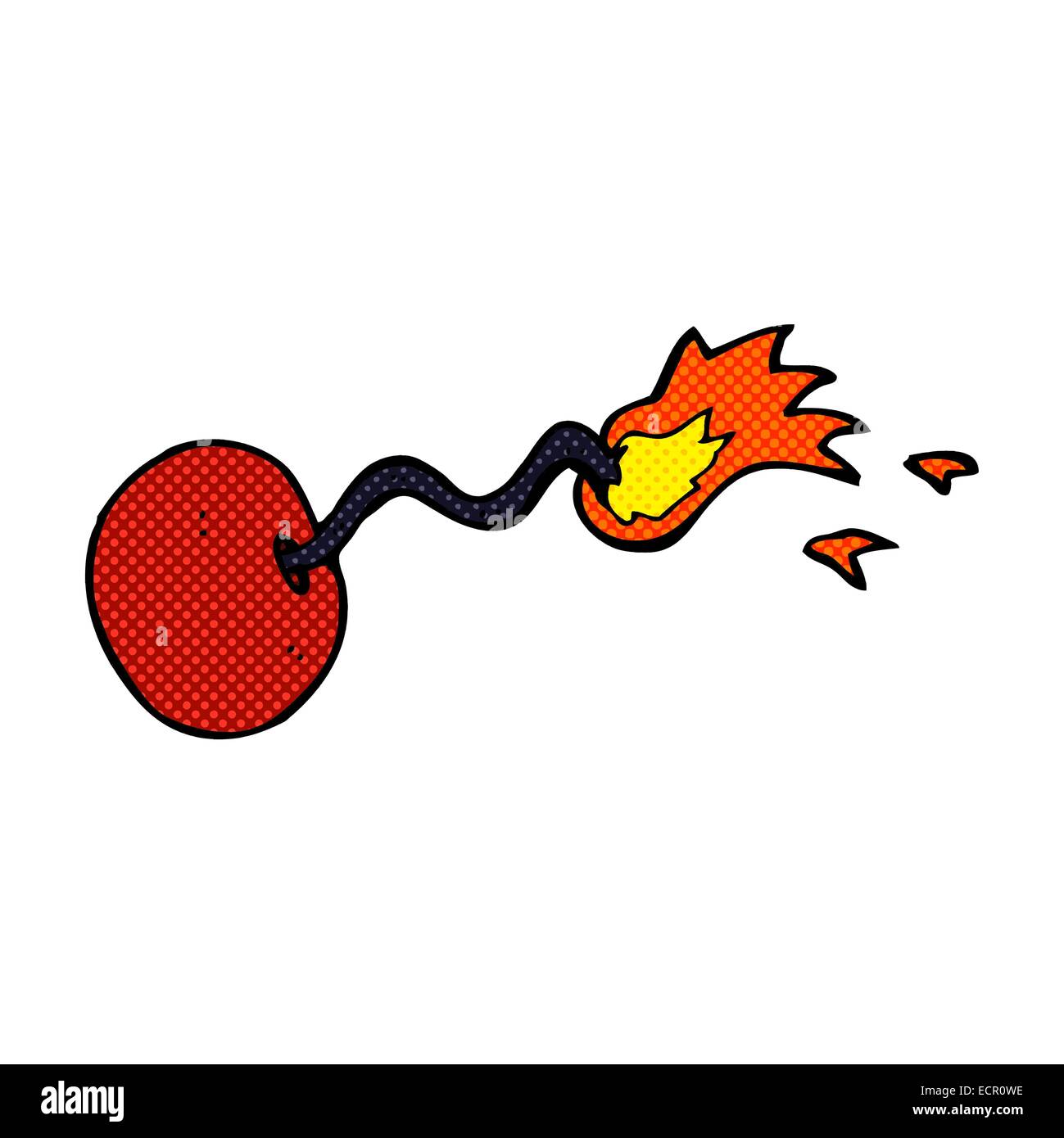 retro comic book style cartoon round bomb Stock Vector Image & Art - Alamy