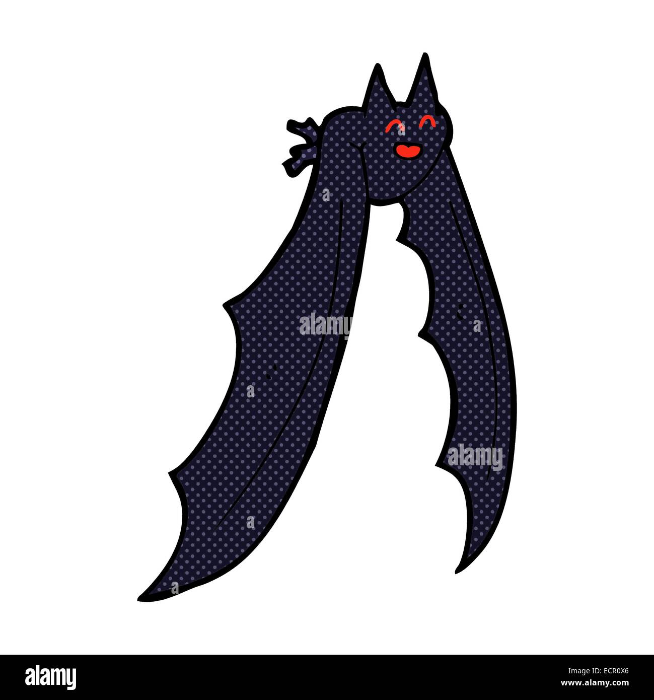 retro comic book style cartoon flying bat Stock Vector Image & Art - Alamy
