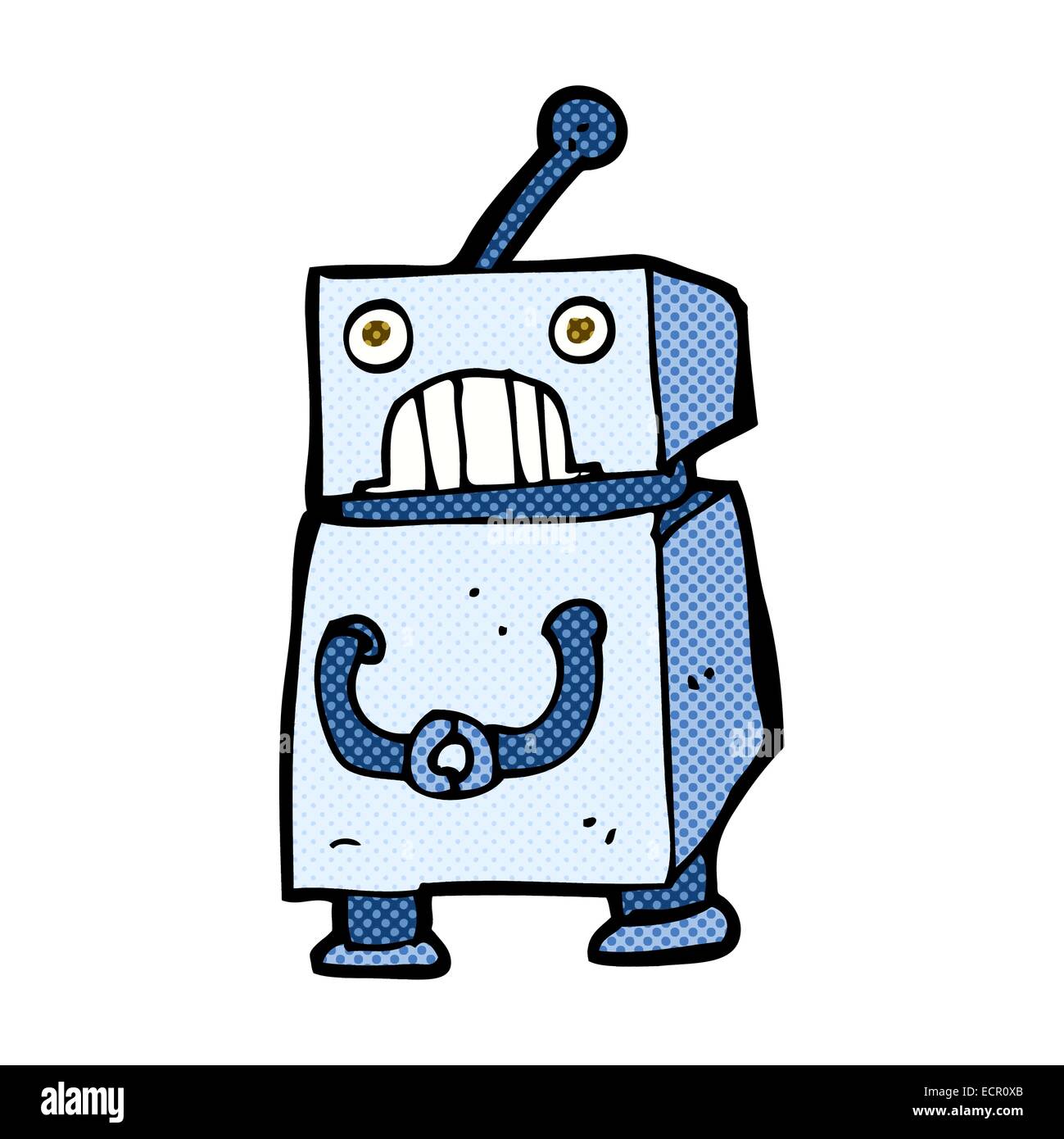 retro comic book style cartoon robot Stock Vector Image & Art - Alamy