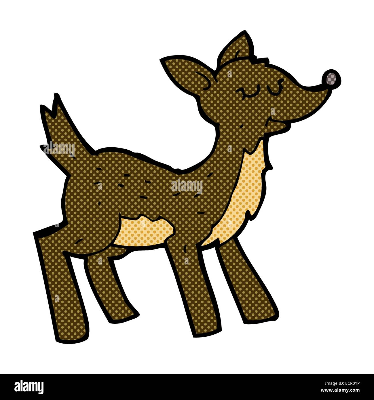 cute retro comic book style cartoon deer Stock Vector Image & Art - Alamy