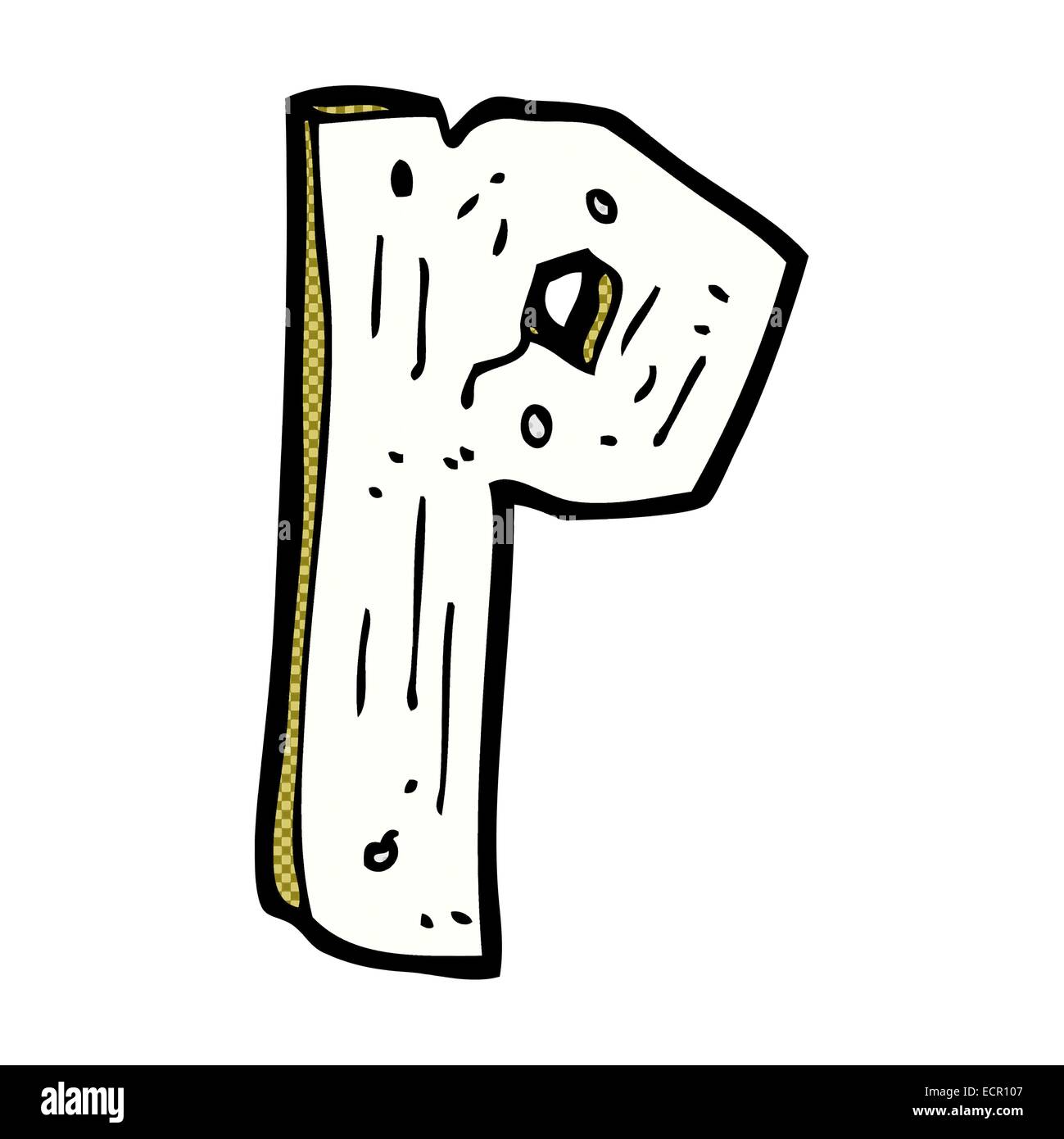 retro comic book style cartoon wooden number Stock Vector Image & Art ...