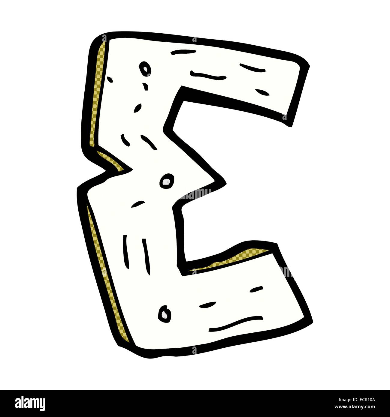 retro comic book style cartoon wooden number Stock Vector Image & Art ...