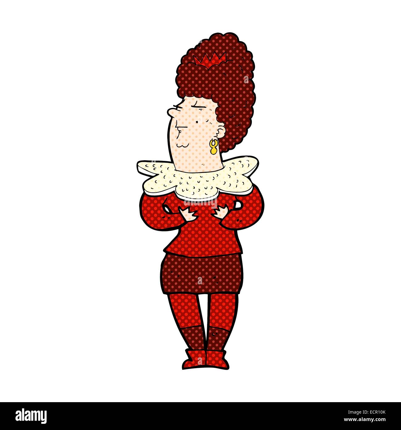 retro comic book style cartoon aristocratic woman Stock Vector Image ...