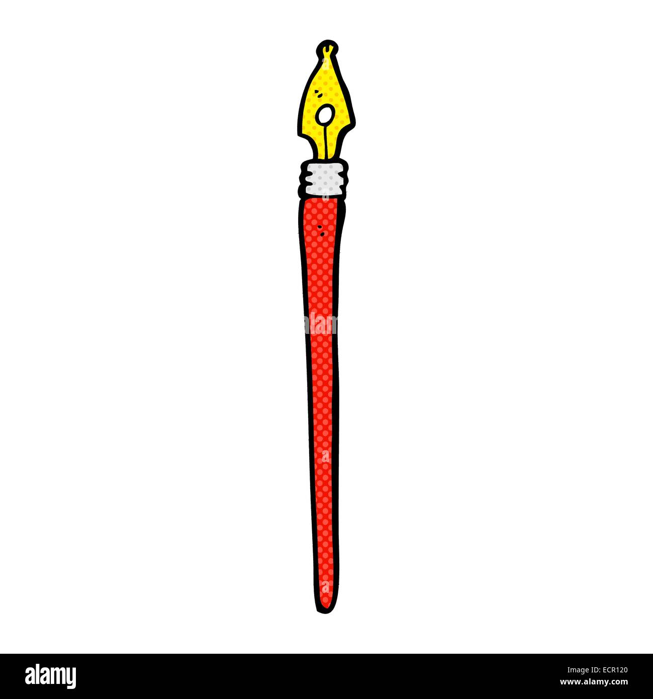 retro comic book style cartoon ink pen Stock Vector Image & Art - Alamy