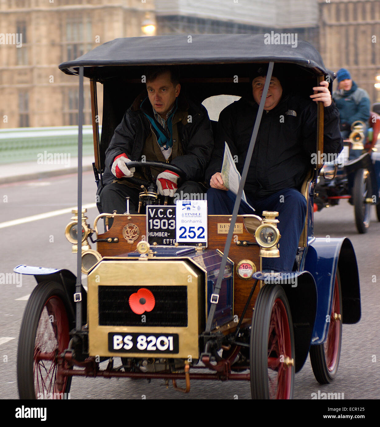 One of the entrants in the London to Brighton Veteran Car Run about to ...
