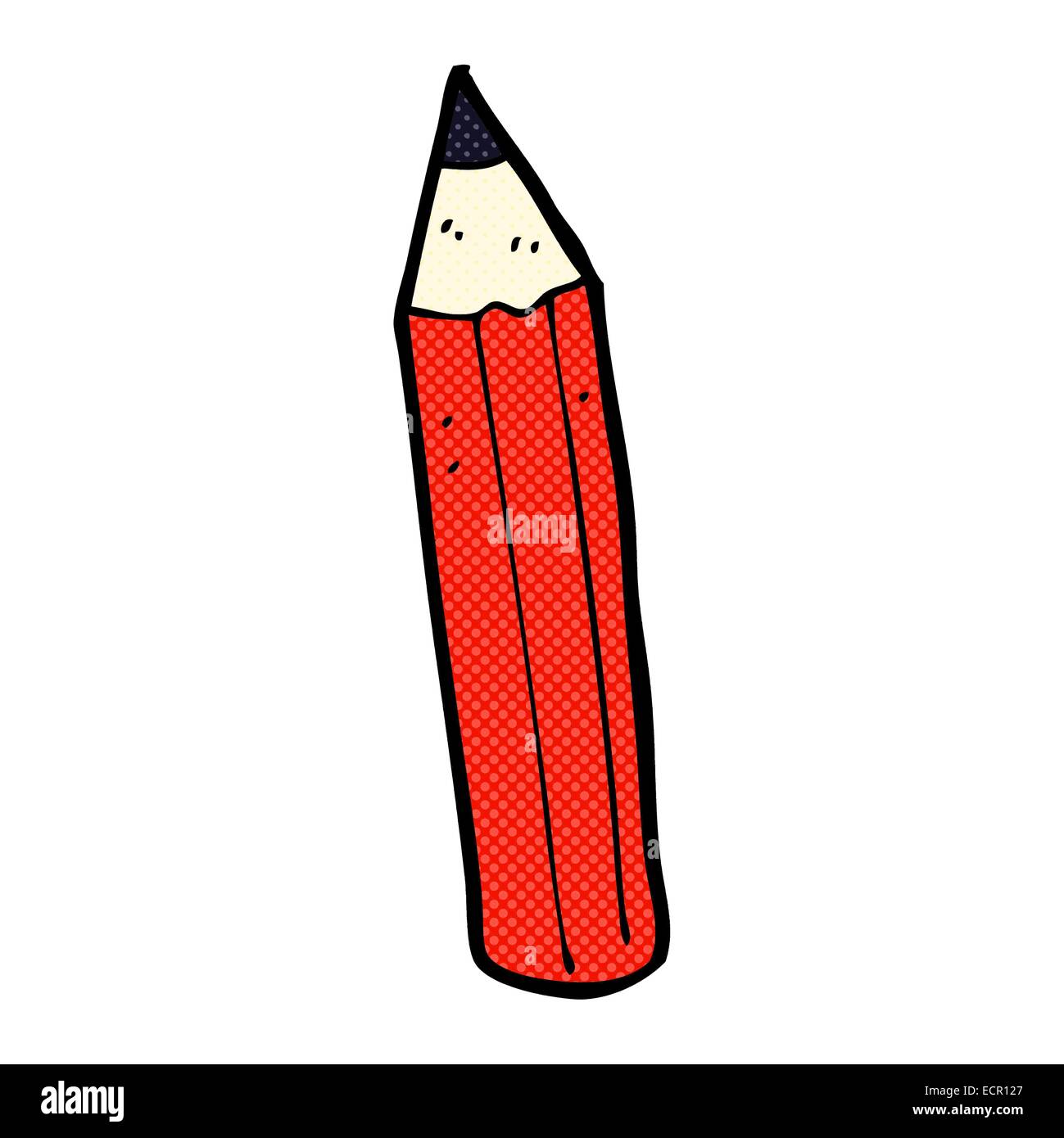 retro comic book style cartoon pencil Stock Vector Image & Art - Alamy